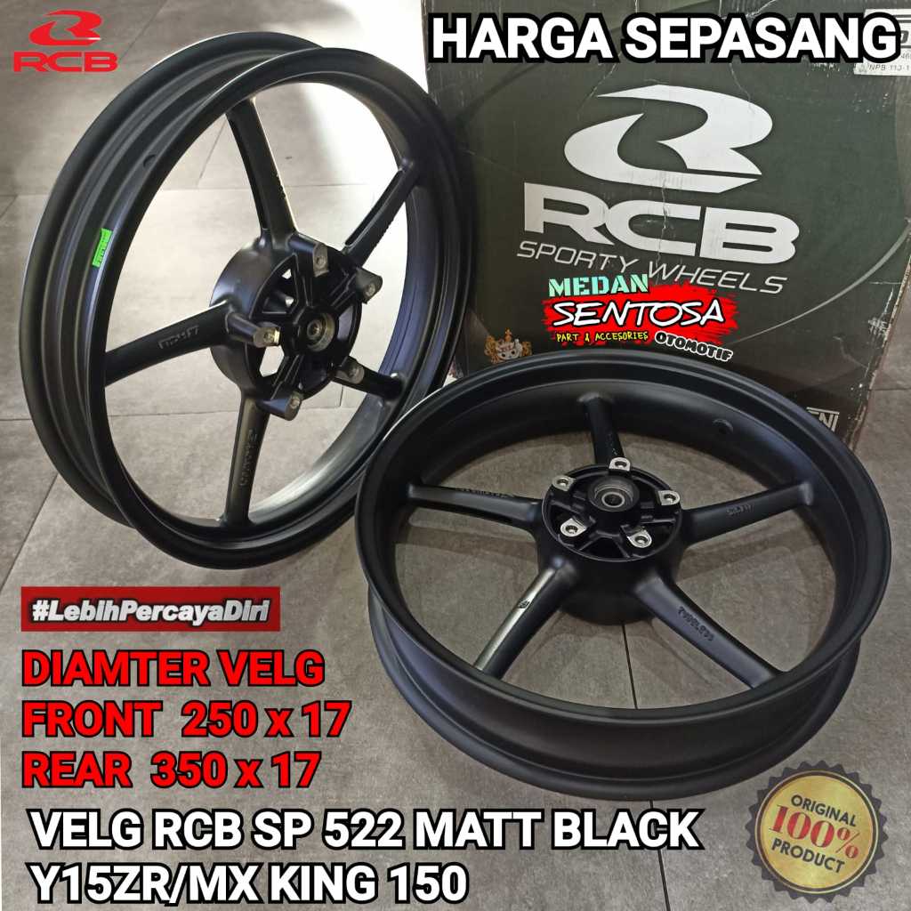 Jual VELG RCB MXKING 150/Y15ZR SP522 MATT BLACK SEPASANG DIAMETER 250/ ...