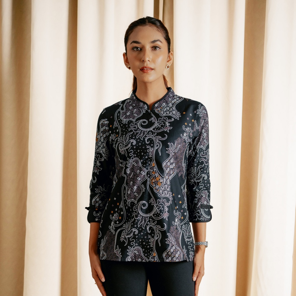 Jual Hadinata Batik Wanita Superfine Blouse Dianira Dipta | Shopee ...