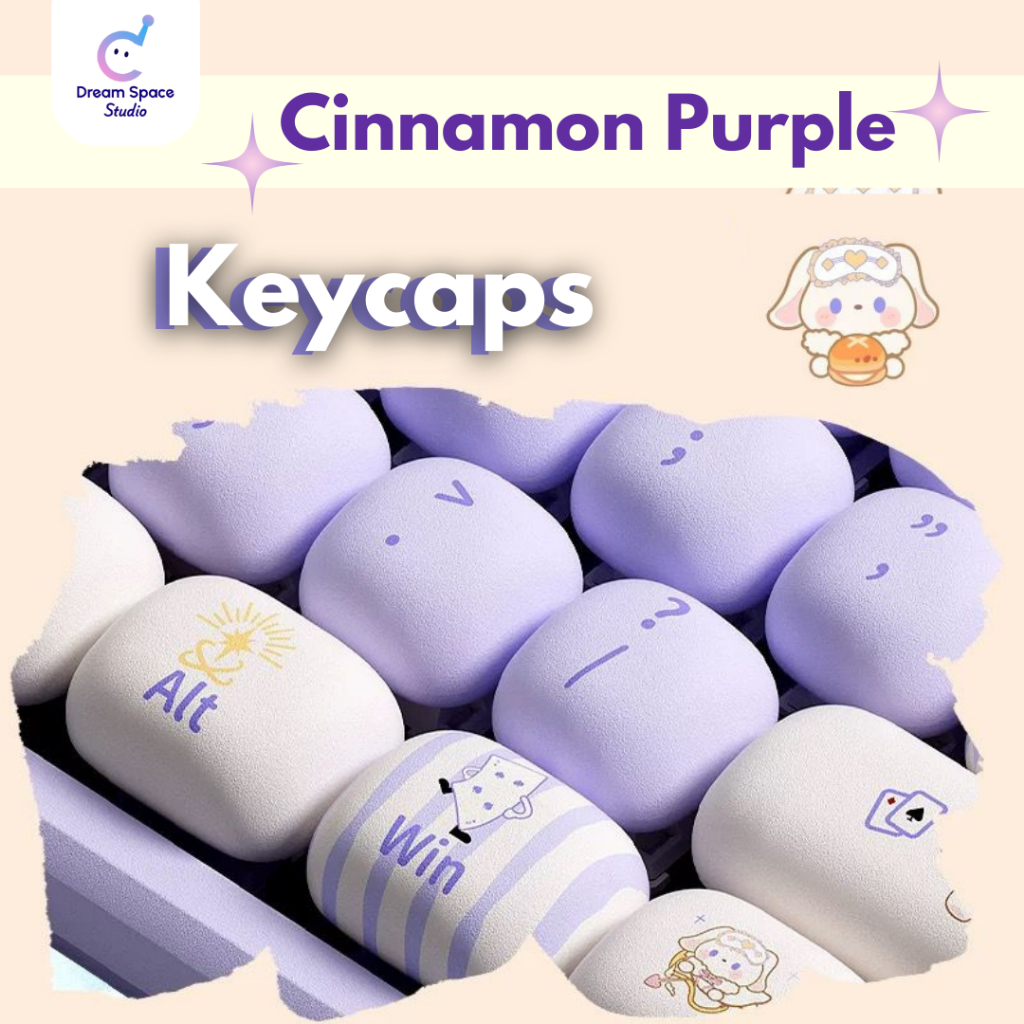 Jual Dreamspace Studio AKKO Cinnamon Purple READY STOCK Keycaps 146 ...