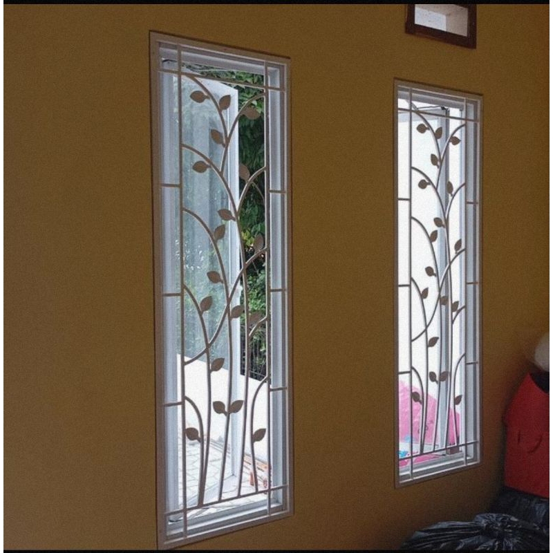Jual tralis jendela model daun pengama rumah 120×33 | Shopee Indonesia