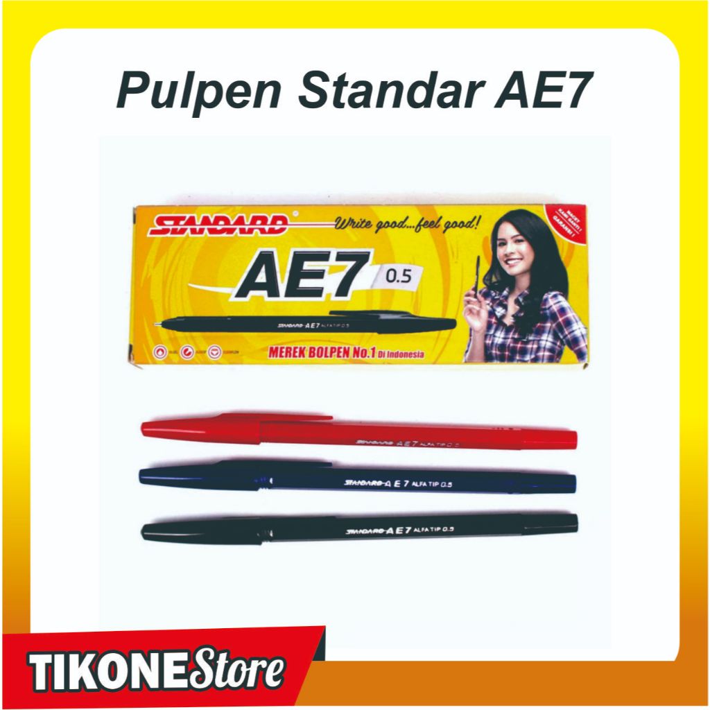 Jual PULPEN STANDARD AE7 / BALLPOINT / PEN (12 PCS) / COCOK UNTUK ...