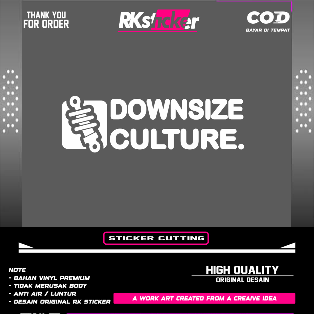 Jual Stiker DOWNSIZE CULTURR Cutting stiker vario ogah jinjit viral ...