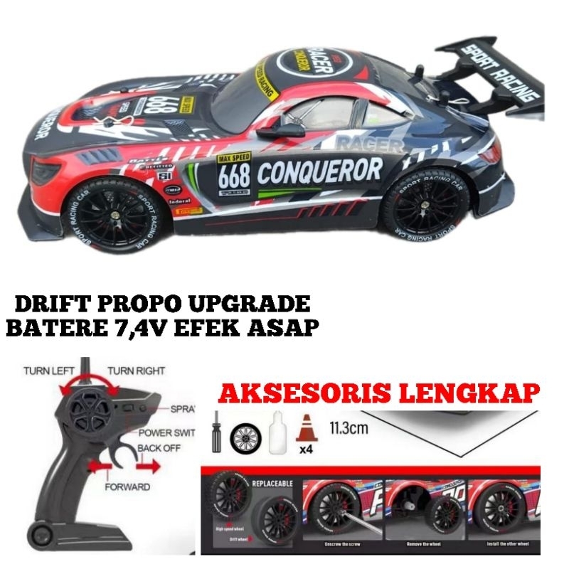 Jual RC DRIFT PROPO EFEK ASAP HIGH POWER SPEED BATERAI 7,4V MOBIL ...