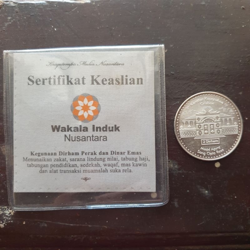 Jual Dirham 2 Dirham Sertifikat Wakala Induk Nusantara – Koin Perak ...