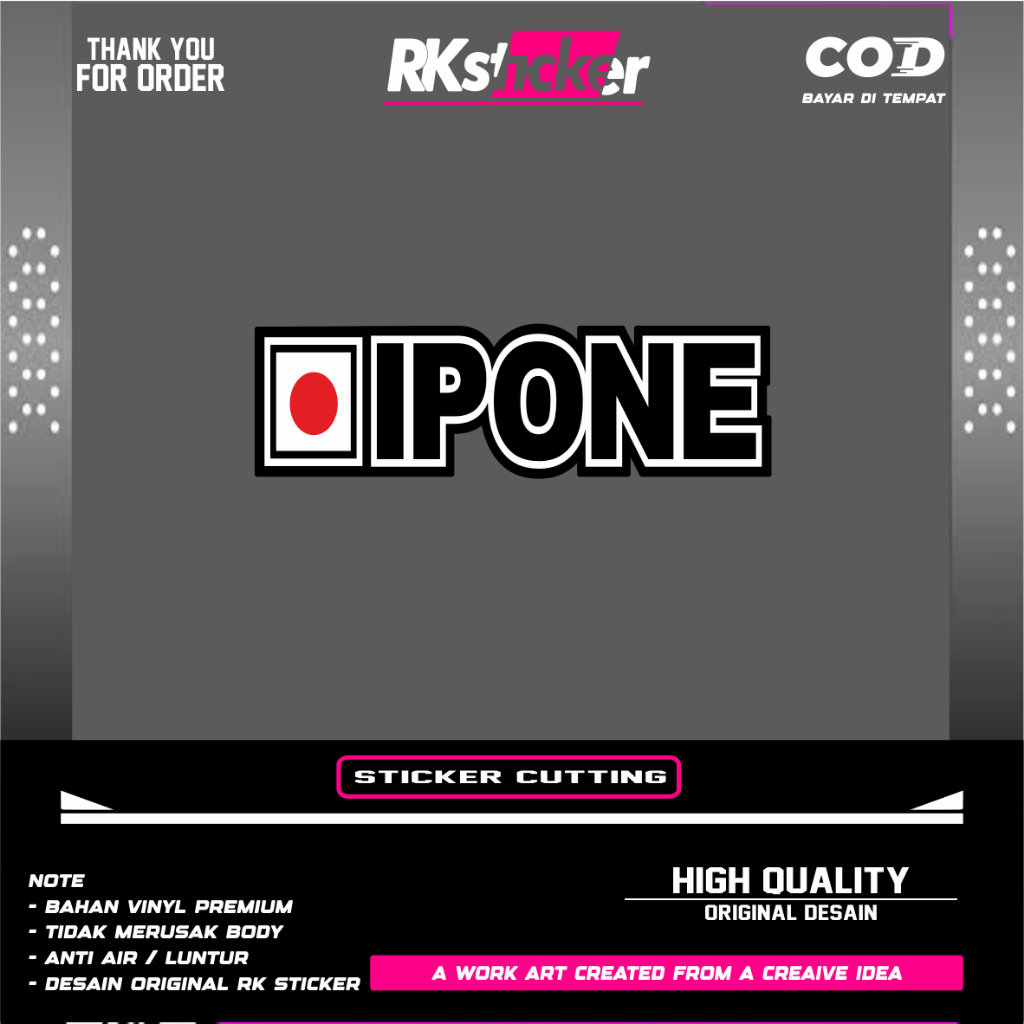 Jual Cutting sticker IPONE stiker oli ipone motor | Shopee Indonesia