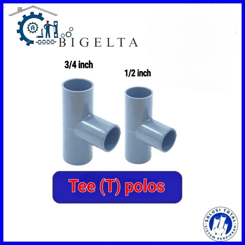 Jual Tee/T Polos Rucika 1/2" inch 3/4" inch Fitting pipa Pvc | Shopee Indonesia