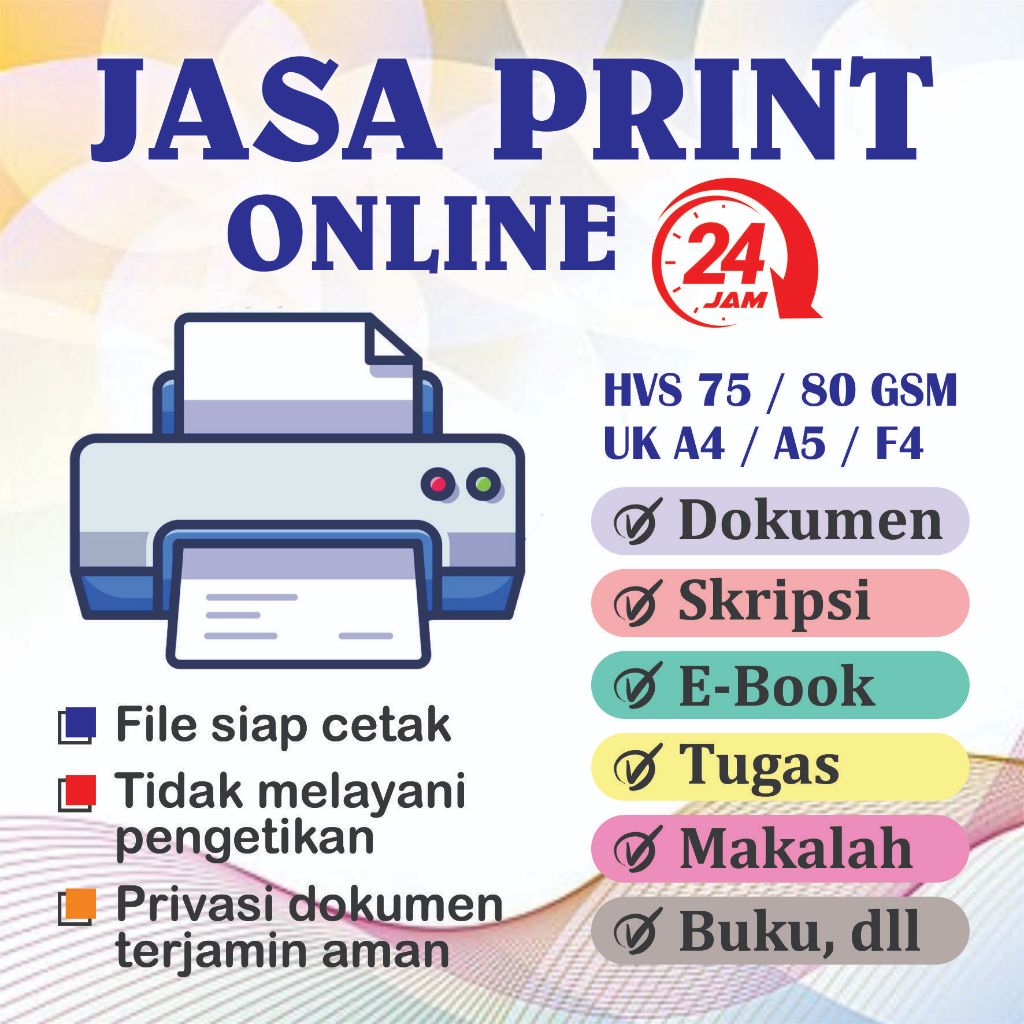 Jual Jasa Print Hitam Putih Dokumen / Cetak Dokumen BW / Buku / Tugas ...