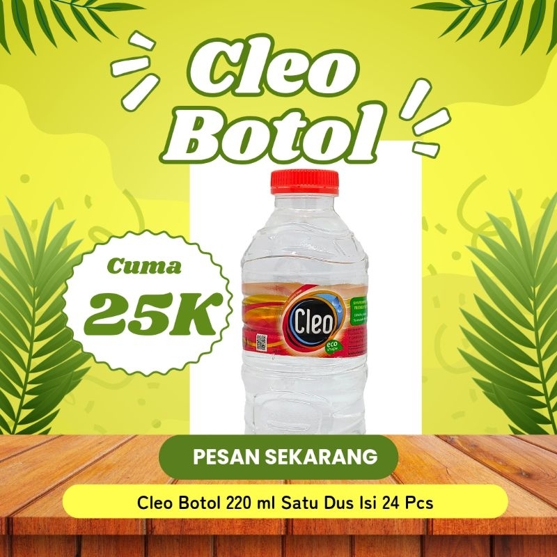 Jual CLEO BOTOL MINI 220ML AIR MINERAL CLEO BOTOL KECIL CLEO SMART | Shopee Indonesia