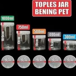 Jual Toples jar tabung silinder PET plastik bening 750ml 750 ml | Shopee Indonesia