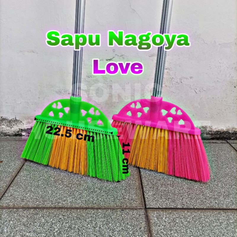 Jual Sapu Lantai Ekonomis Nagoya Love Gagang Besi Broom Senar Warna ...