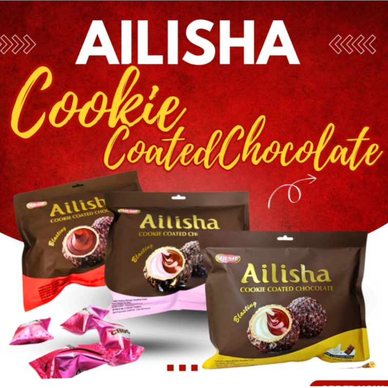 Jual Cemilan bola-bola coklat | Ailisha Cookie Coated Chocolate | 250g ...
