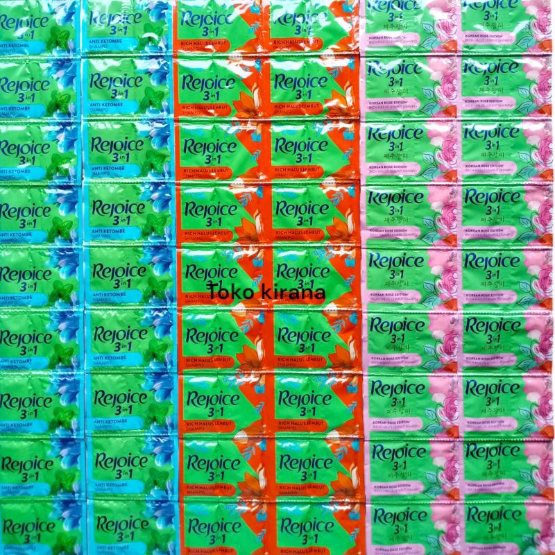 Jual (1 Renceng 24 Sachet) Shampo Rejoice Renceng Sachet Anti Ketombe ...