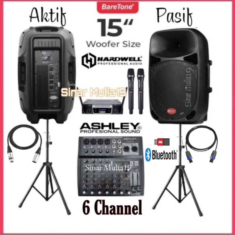 Jual Paket Sound System Karaoke Speaker BareTone 15 Inch [ Aktif ...