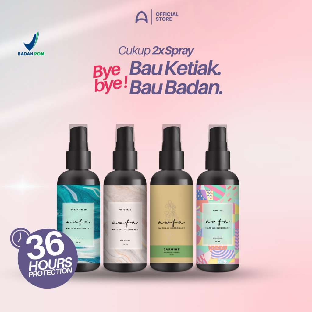 Jual Awfa Natural Deodorant Spray 60ml Banyak Varian Wangi Ampuh ...