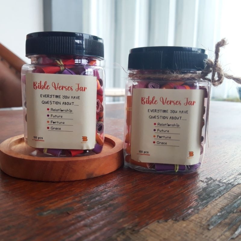 Jual MINI BIBLE VERSES JAR-100 PCS AYAT ALKITAB HARIAN-GRATEFUL JAR ...