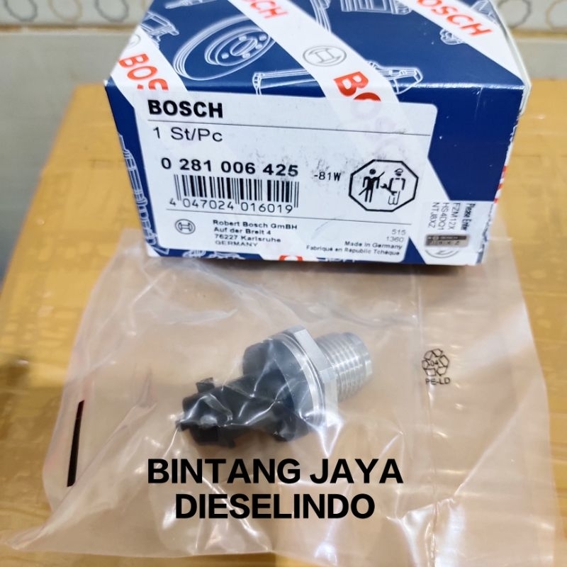 Jual Sensor Common Rail Pressure Bosch 0-281-006-425 Volvo EC210B PC200 ...