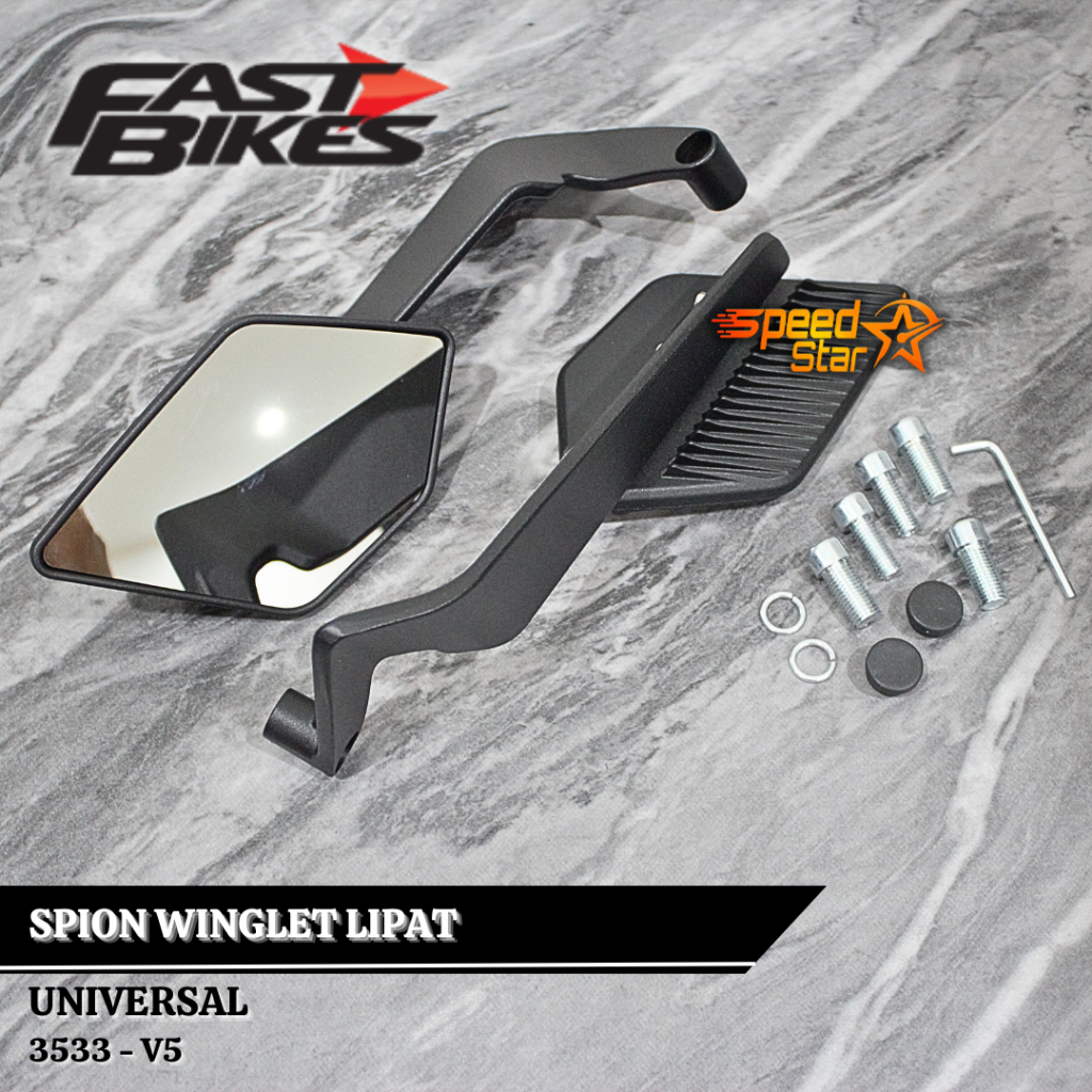 Jual Spion Winglet Besar Lipat Cnc Fastbikes Spion Winglet Variasi Bisa ...