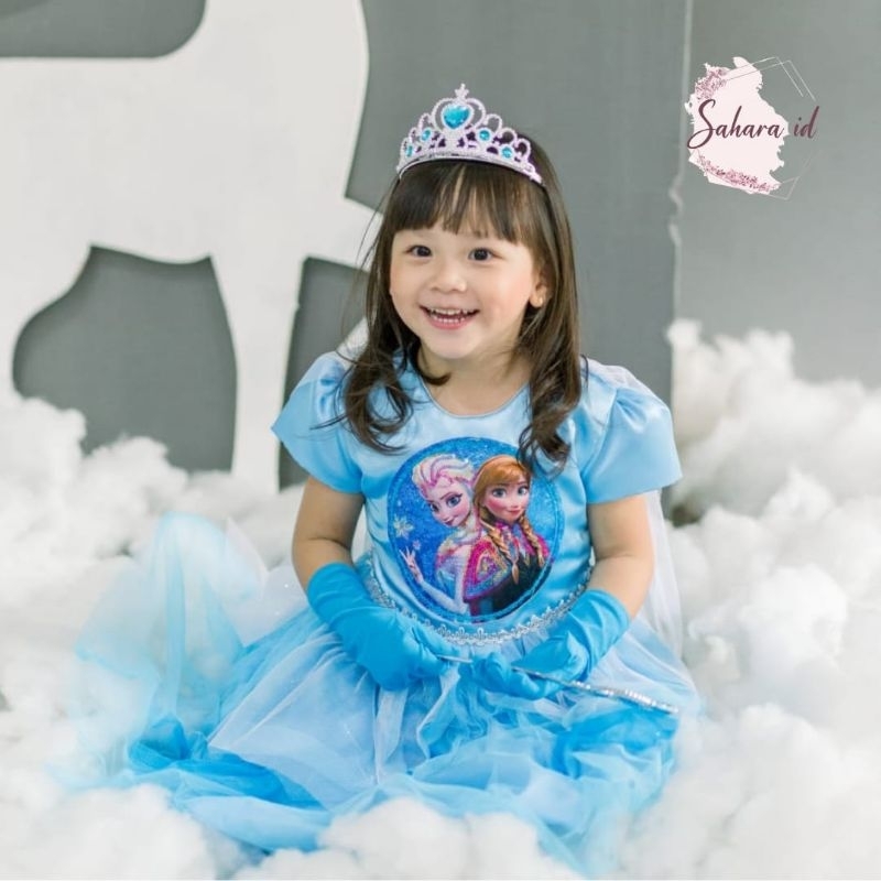 Jual gaun Frozen anak / baju Frozen anak / baju pesta anak / gaun ...