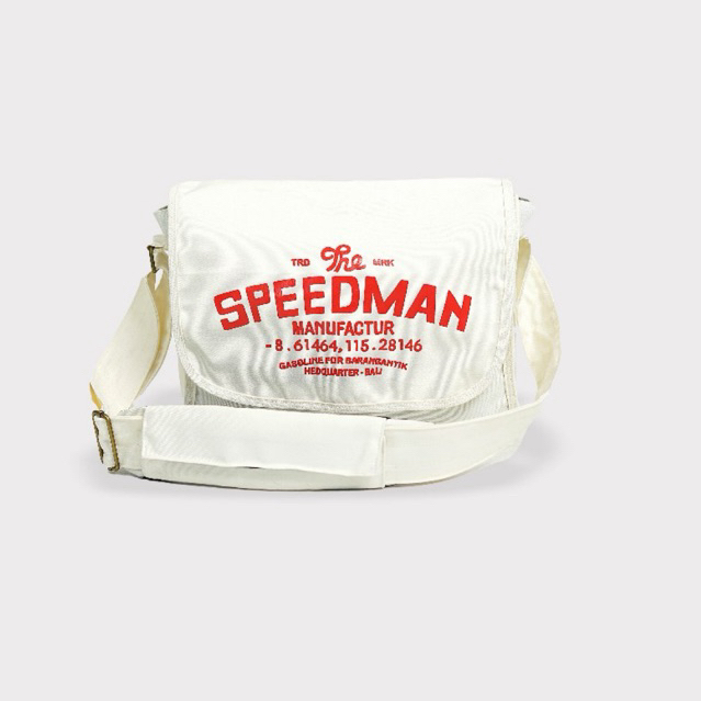 Jual Barangantik Sling Bag Canvas Speedman II Broken White | Shopee ...