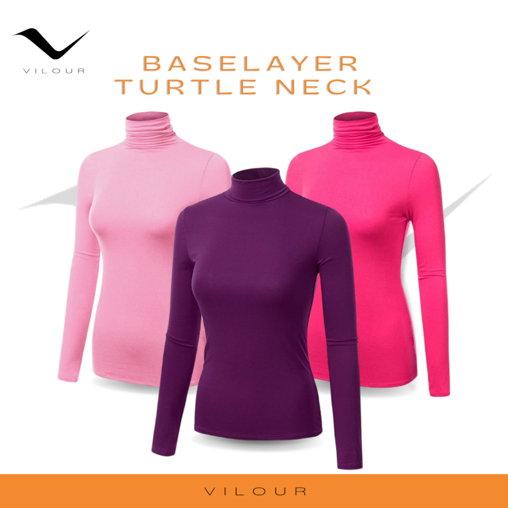 Jual VILOUR Baselayer Turtleneck Spandek Cotton | Shopee Indonesia