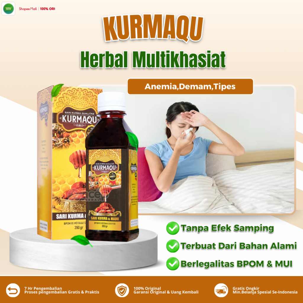 Jual Kurmaqu Sari Kurma Untuk Menambah HB Darah Atasi Anemia Demam ...
