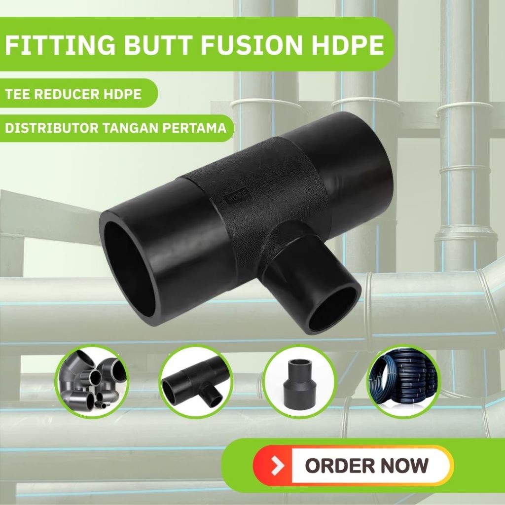 Jual Fitting Tee Reducer Hdpe Butt Fusion Size 3x2 Inch ( 90x63mm ...