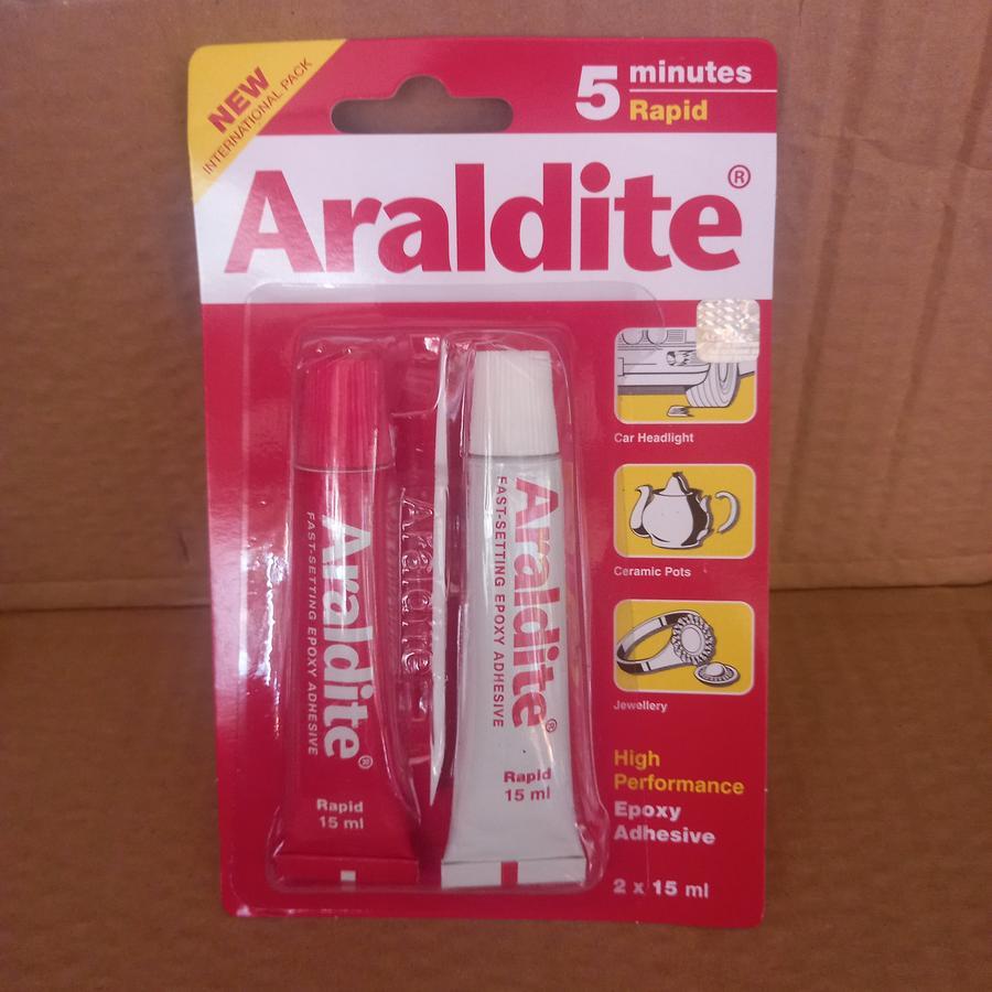 Jual LEM BESI ARALDIT ARALDITE MERAH EPOXY 5 MENIT RESIN + HARDENER ...