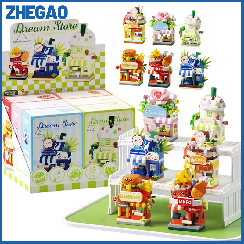 Jual ZHEGAO Block City NEW Mini Street Shop Seri City View Bricks Nano ...