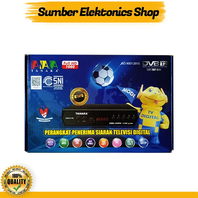 Jual SES Set Top Box Tanaka V2 MODI Digital Full HD STB DVBT2 UHF EWS ...