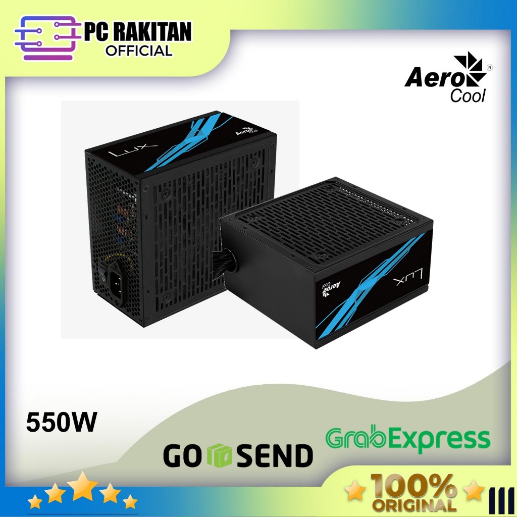 Jual AEROCOOL PSU POWER SUPPLY LUX 550W 80+ (80+ BRONZE) BLACK | Shopee ...
