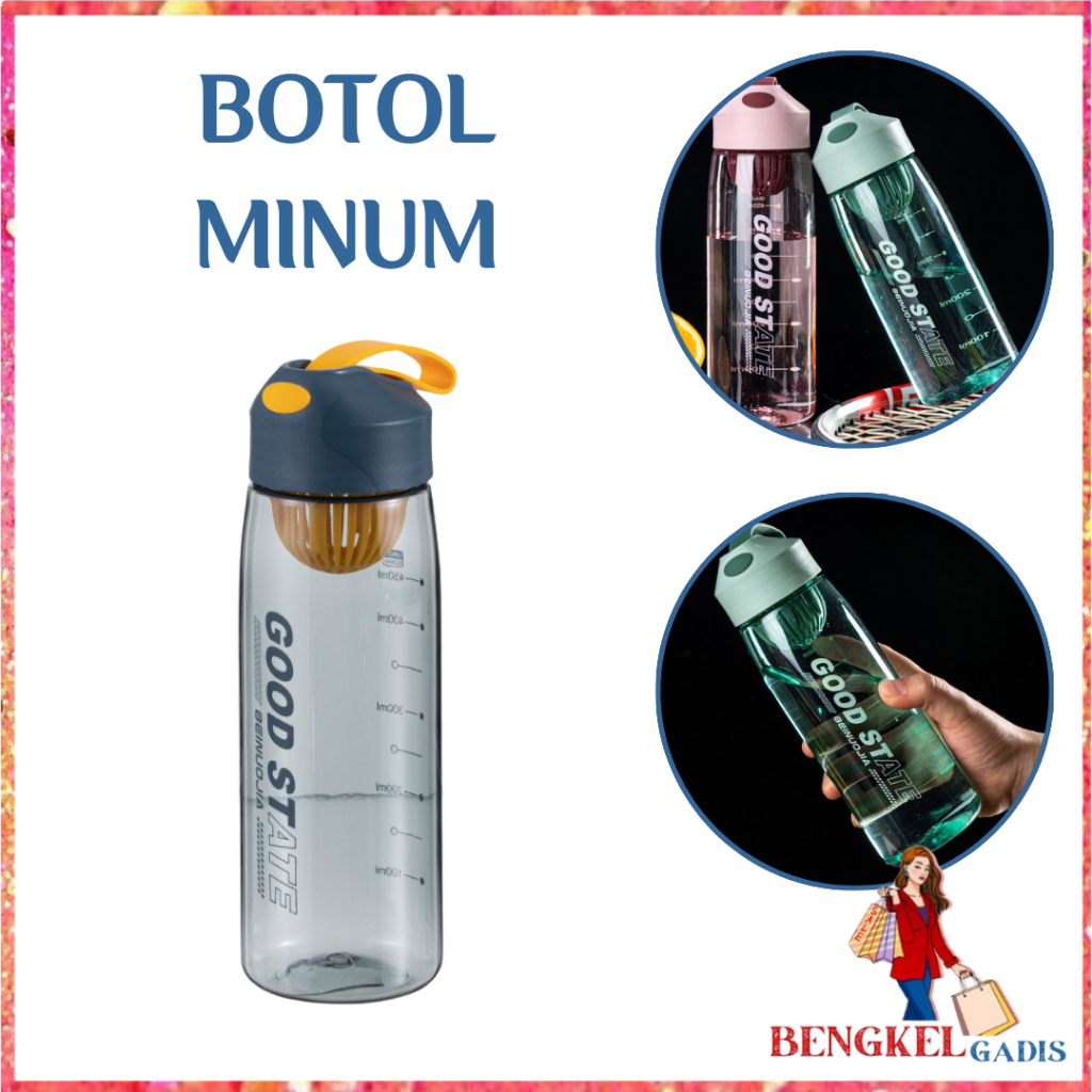Jual BG Botol Minum Good State 550ml Botol Minum Aesthetic Sport 650ml Tumbler Plastik Bening ...