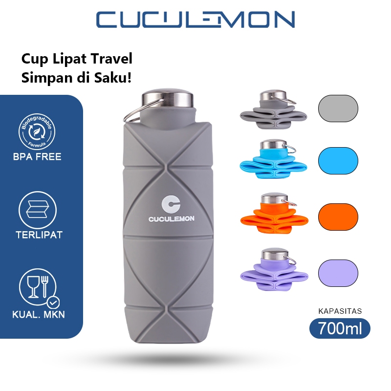Jual Cuculemon Botol lipat mini Botol Minum Transparan aesthetic ...