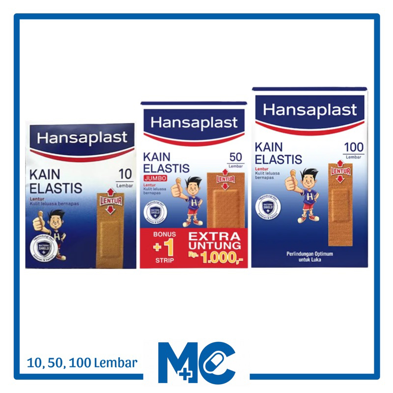 Jual Hansaplast Plester Kain Elastis isi 10, 50, 100 Lembar | Shopee ...