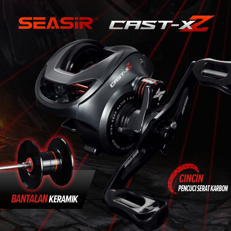 Jual [OFFICIAL] SEASIR CAST X2 Reel BC Baitcasting Reel Pancing+1 Spool Aluminium, Ceramic ...