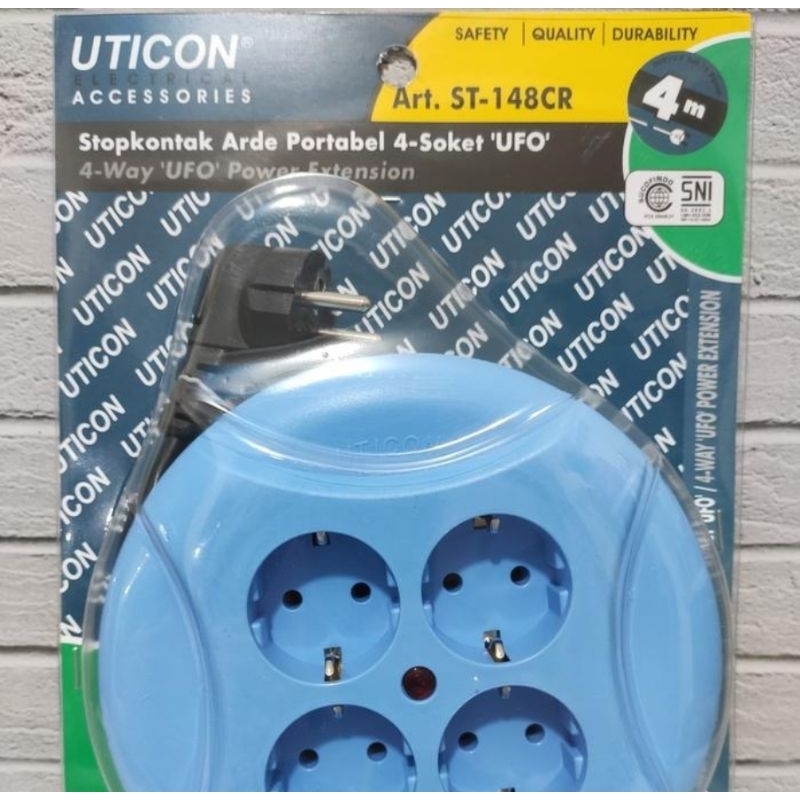 Jual UTICON BOX KABEL 4 Meter ST-148CR SNI / KABEL ROLL UTICON 6 METER ...