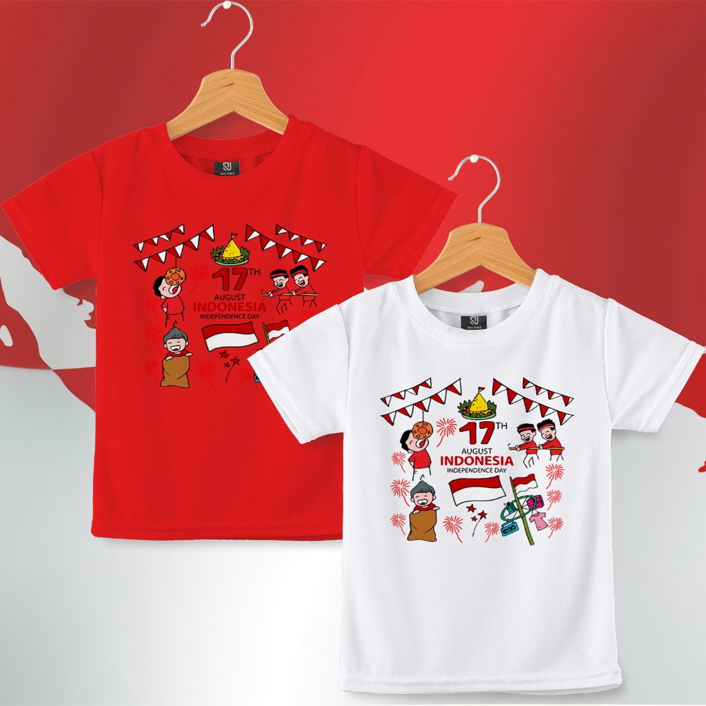 Jual Kaos Anak HUT RI 80 th Dirgahayu 17 Agustus 2025 INDONESIA MERDEKA | Shopee Indonesia