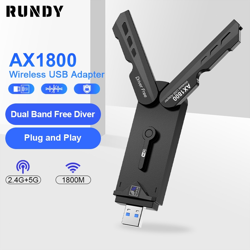 Jual Rundy AX1800 Adapters USB Wireless untuk Dual Band Free Diver ...