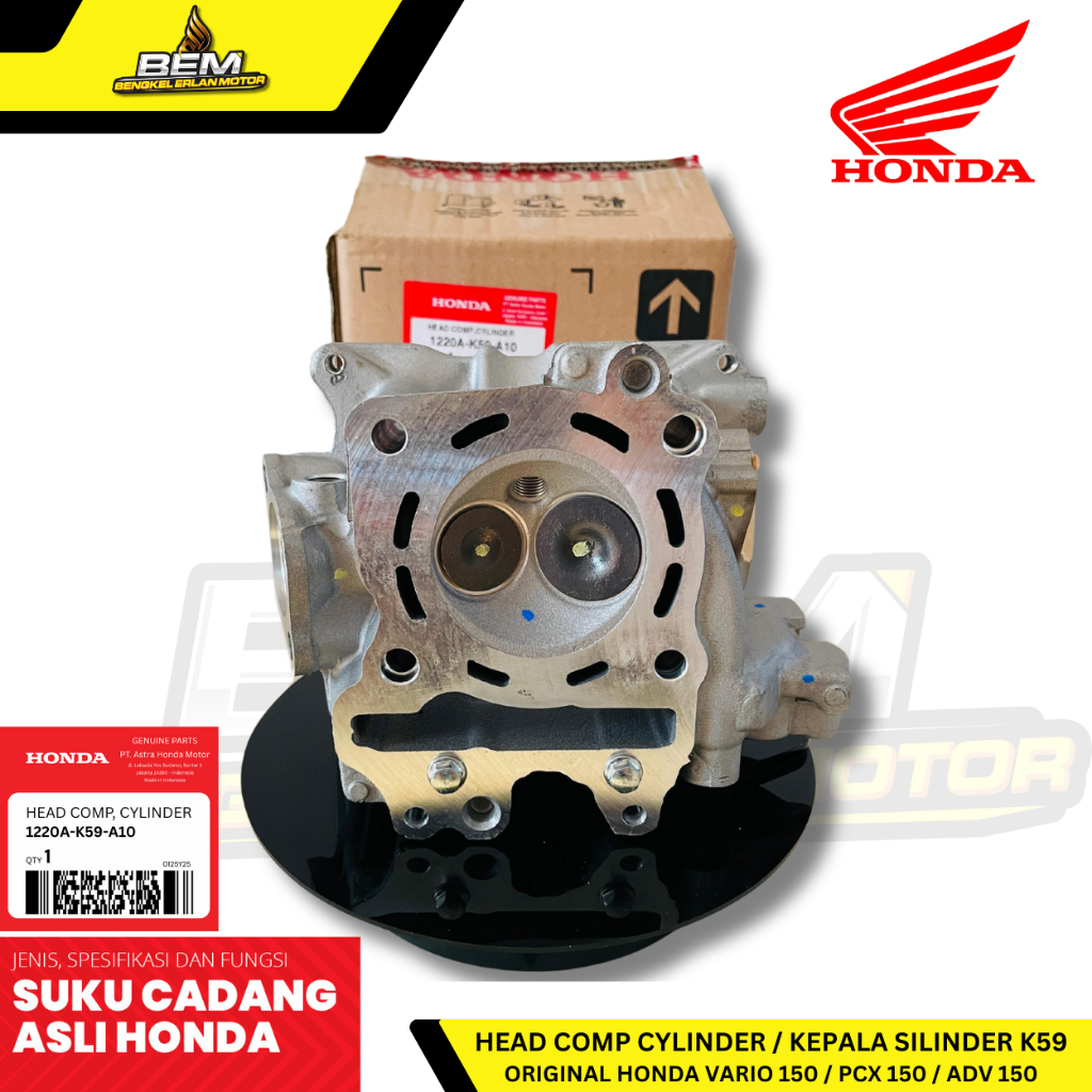 Jual 1220A-K59-A10 Head Comp Cylinder / Kepala Silinder K59 Vario 150 ...