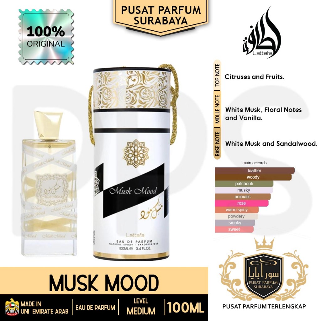 Jual Musk Mood Lattafa Premium Parfum Pria/Wanita/Unisex Original Made ...