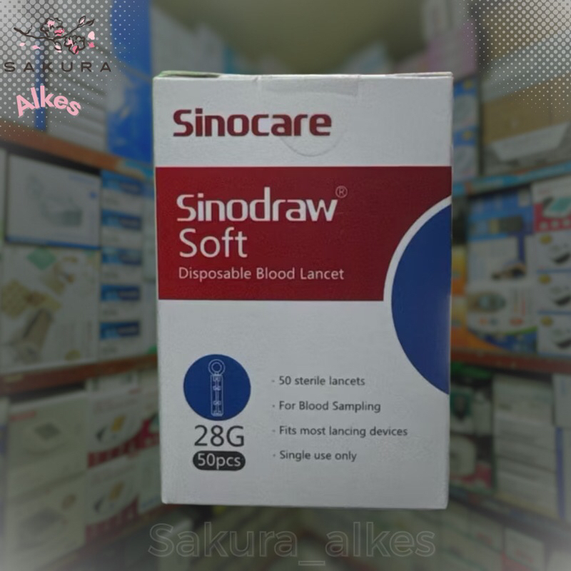 Jual Sinocare Sinodraw Soft Disposable Blood Lancet 28G 50pcs | Shopee ...