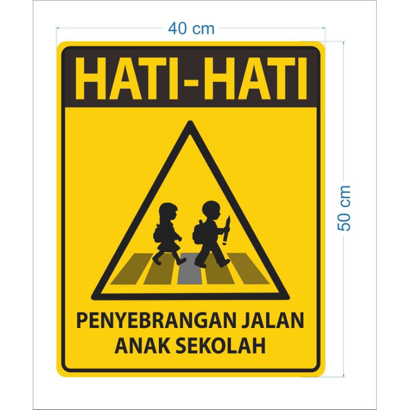 Jual Sign penyebrangan jalan uk.40x50 cm ACP 3mm | Shopee Indonesia