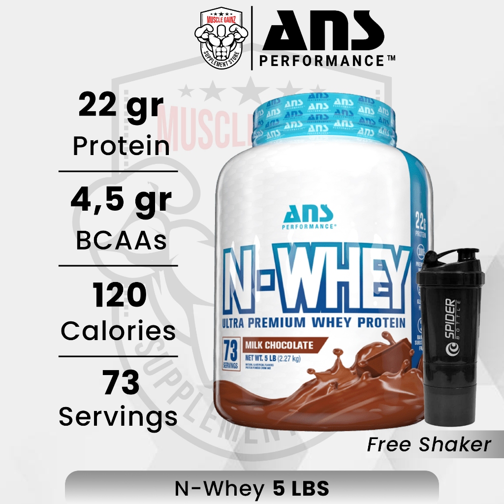 Jual ANS Performance N-Whey 5lbs Susu Protein Whey Protein | Shopee ...