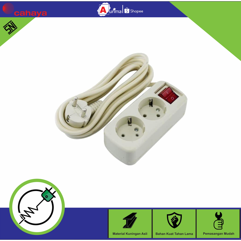 Jual STOP KONTAK / COLOKAN LISTRIK / POTENS DENGAN VARIAN KABEL 2 ...