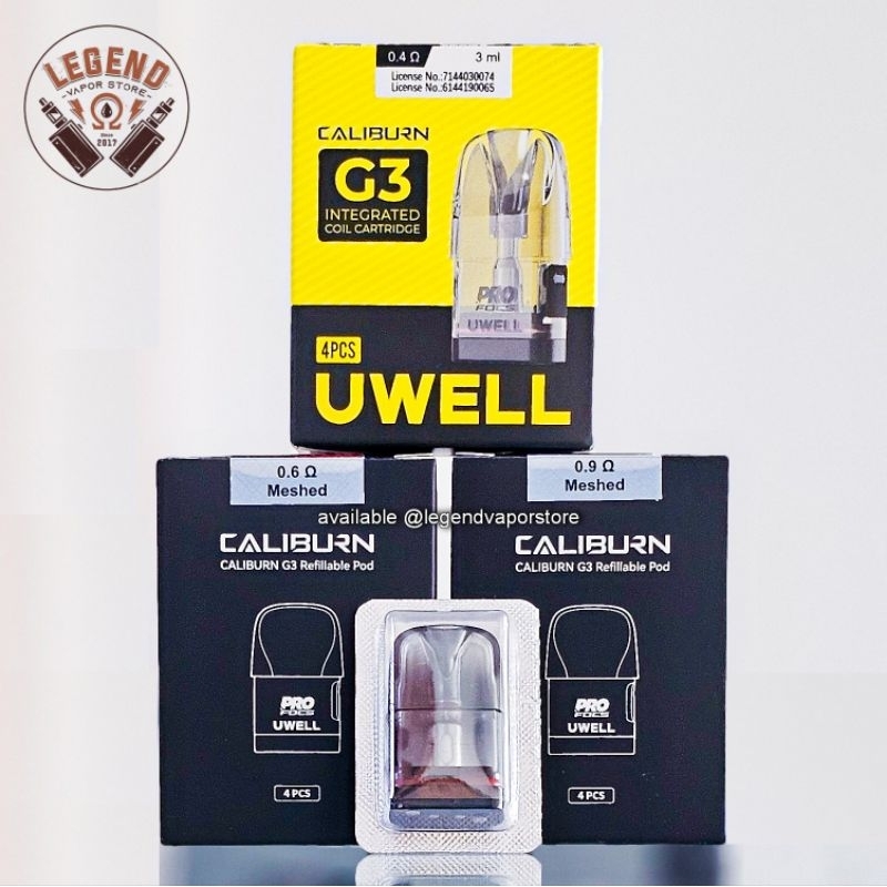 Jual CARTRIDGE CALIBURN G3 GK3 GZ3 0.4 0.6 0.9 OHM AUTHENTIC HARGA ...