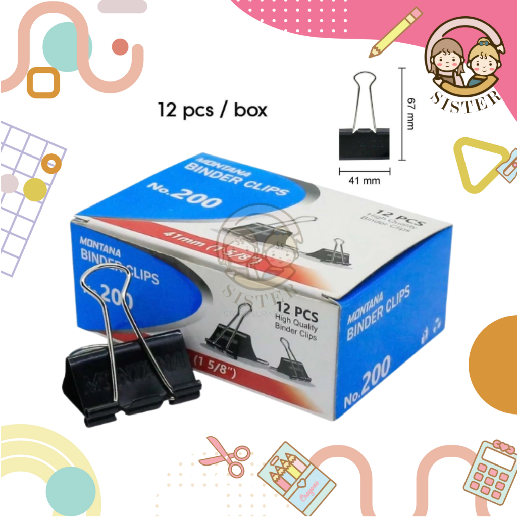 Jual Binder Clip 200 / Binder Klip No 200 / Klip Penjepit Kertas | Shopee Indonesia