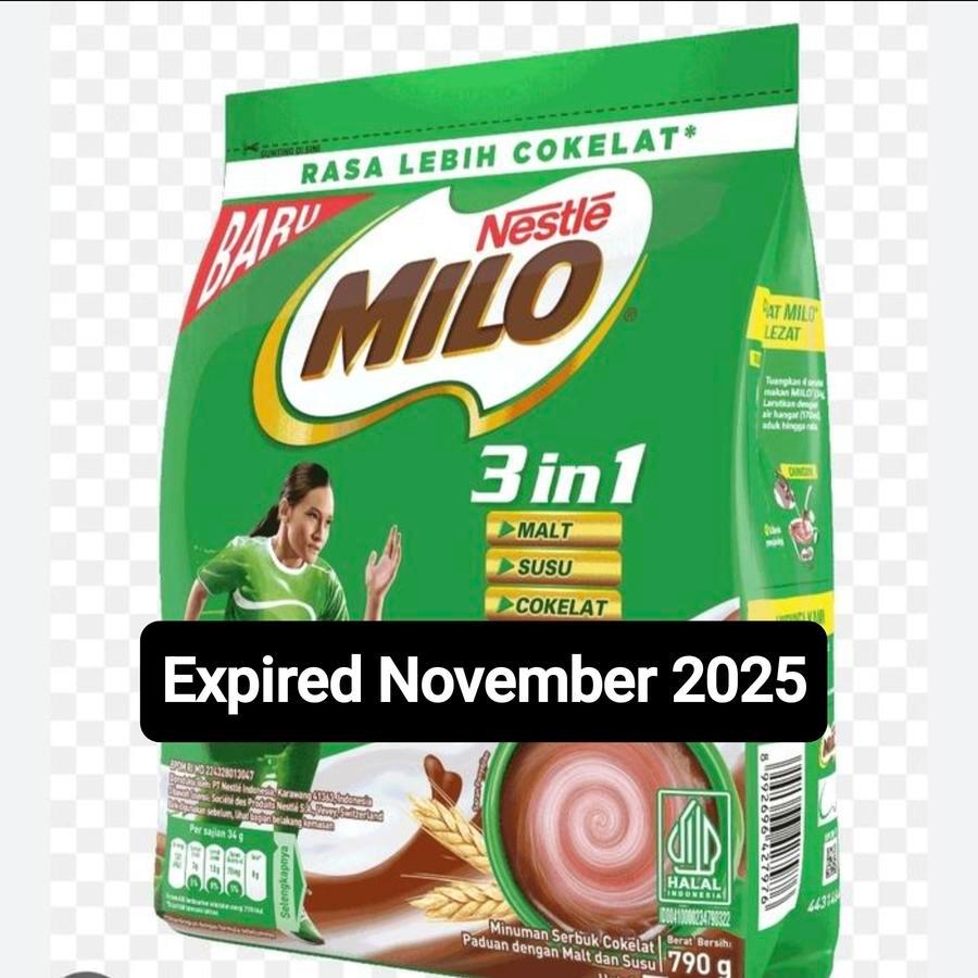 Jual Milo 3in1 790g (Expired November 2025) | Shopee Indonesia