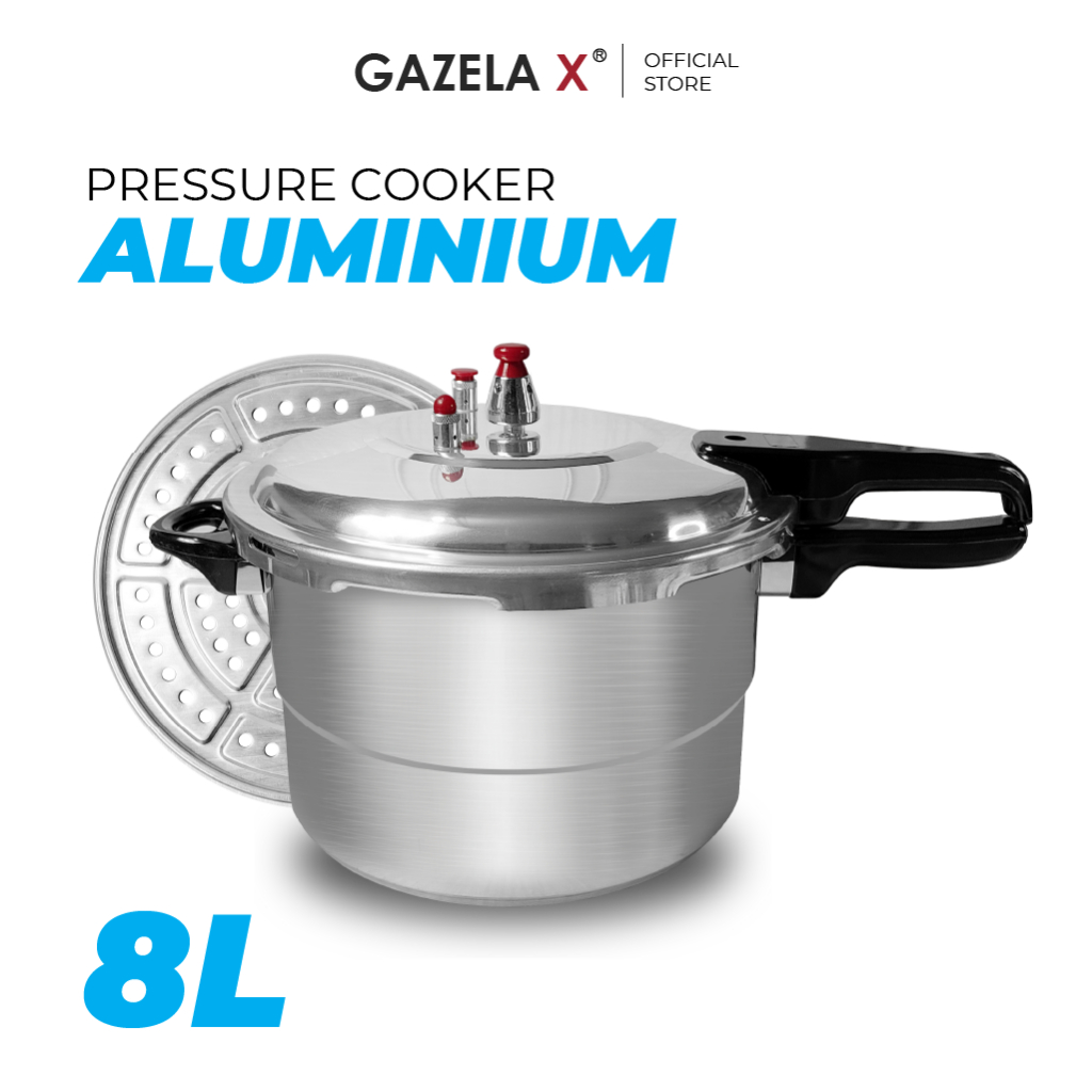 Jual Panci Presto Alumunium Serbaguna Anti Lengket Pressure Cooker 8 Liter Pelunak Daging High ...