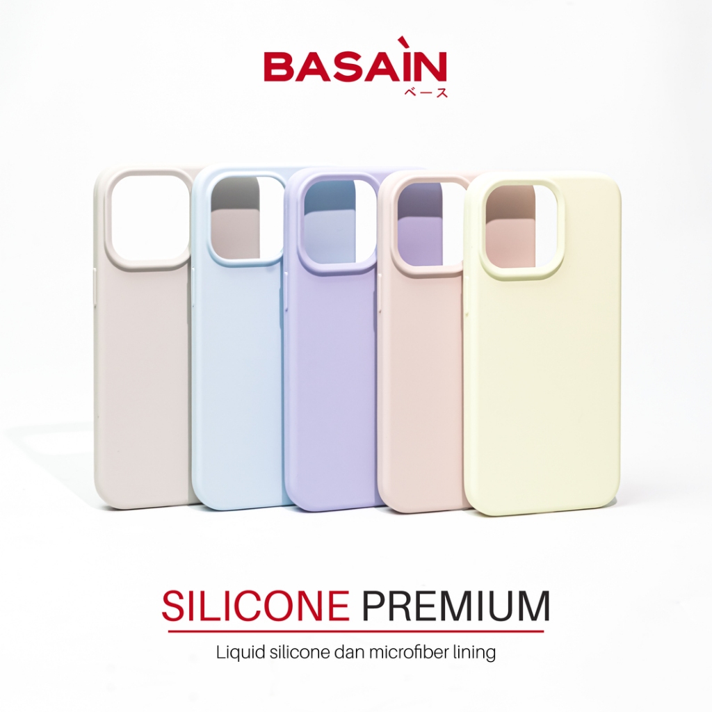Jual BASAIN Casing iPhone 14/Plus/Pro/Max Case Soft Premium Silicone ...
