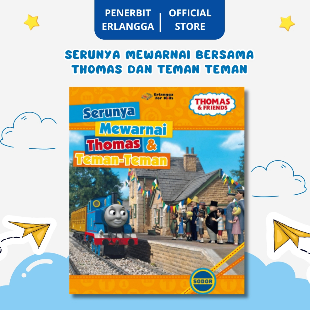 Jual [Erlangga Official] Buku Aktivitas: Thomas & Friends: Serunya Mewarnai Thomas & Teman Teman ...