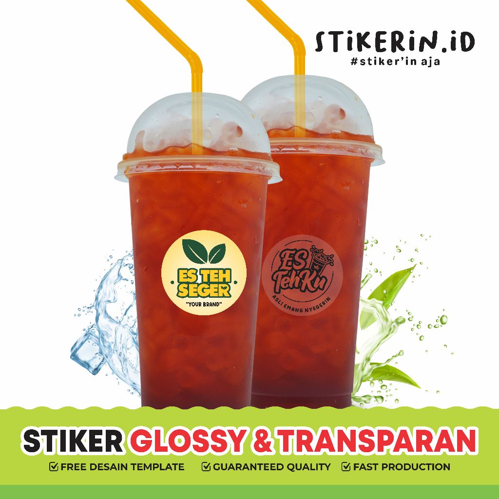 Jual ( A3+ ) READY STOCK CETAK STIKER ES TEH | STIKER ES TEH | STIKER ...